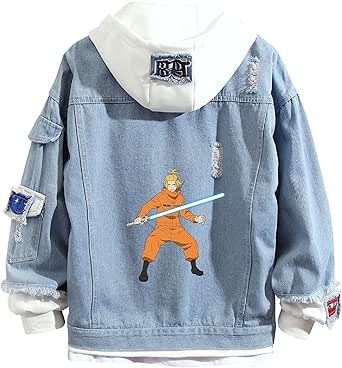Amazon.com: ISaikoy Anime Fire Force Denim Jacket Shinra Kusakabe ...