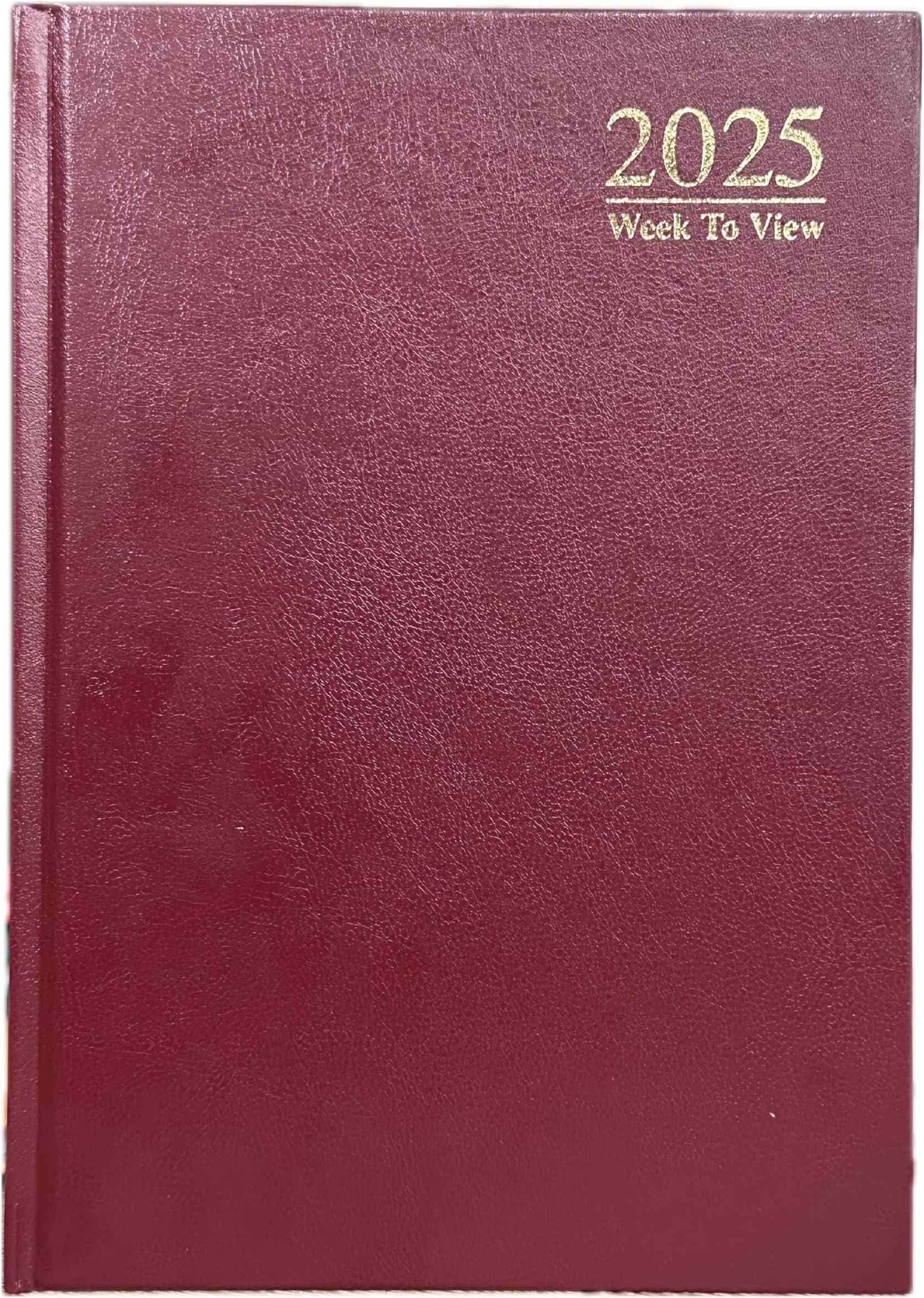 2025 Diary A5 Week to View - Burgundy/Red : Amazon.co.uk: Stationery ...