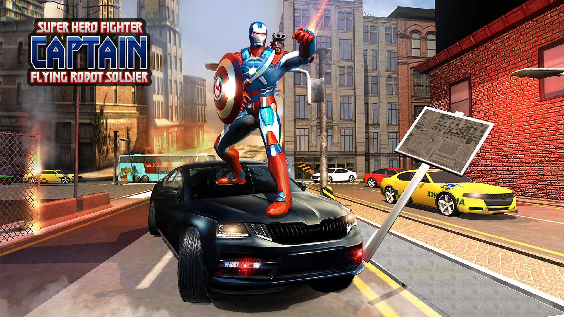 Aplicación Captain Robot Flying Superhero Rescue Mission – Crime City ...