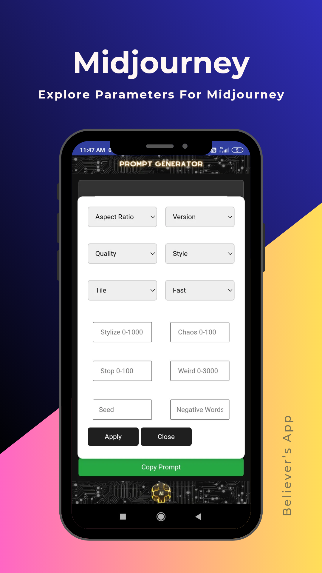 PromptGen AI Image Prompt Generator For Midjourney, Stable Diffusion - App on the Amazon Appstore