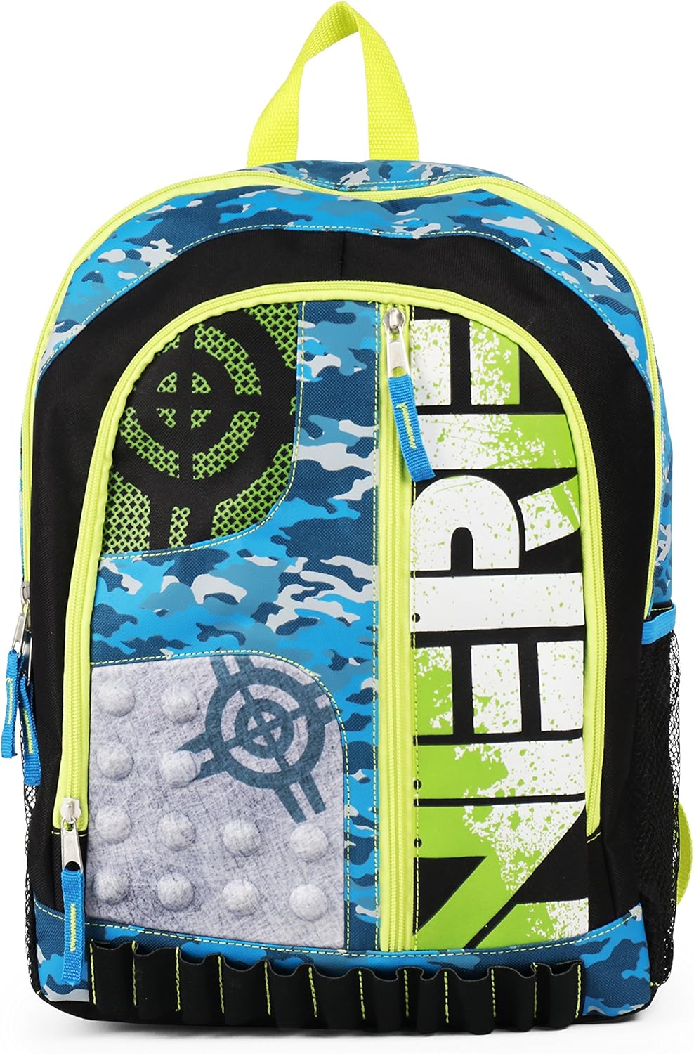 Amazon.com: Nerf Blue and Green 16 inch Backpack School Bag : Clothing ...