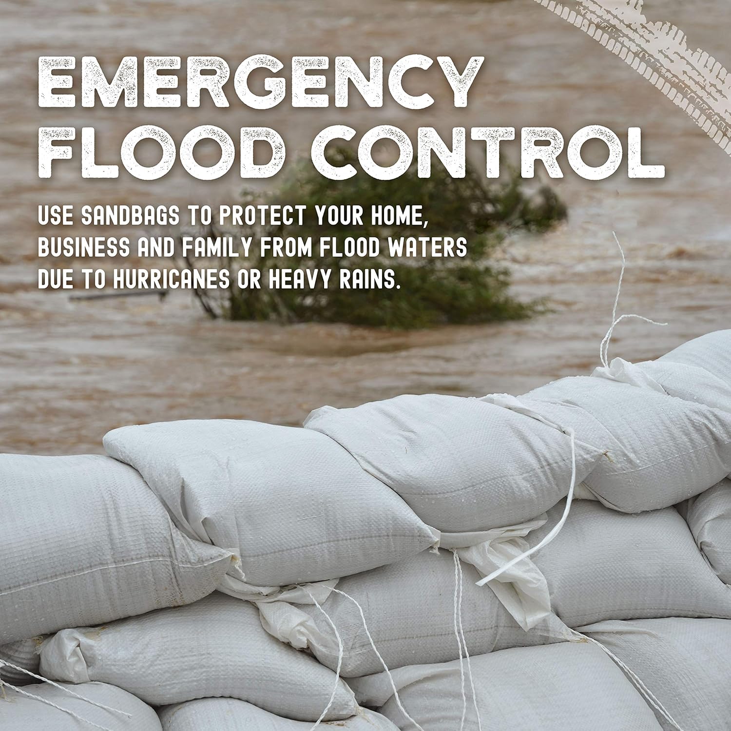 Sandbags for Flooding Capacity Each, 100 Lb Heavy Duty Empty White Sand ...
