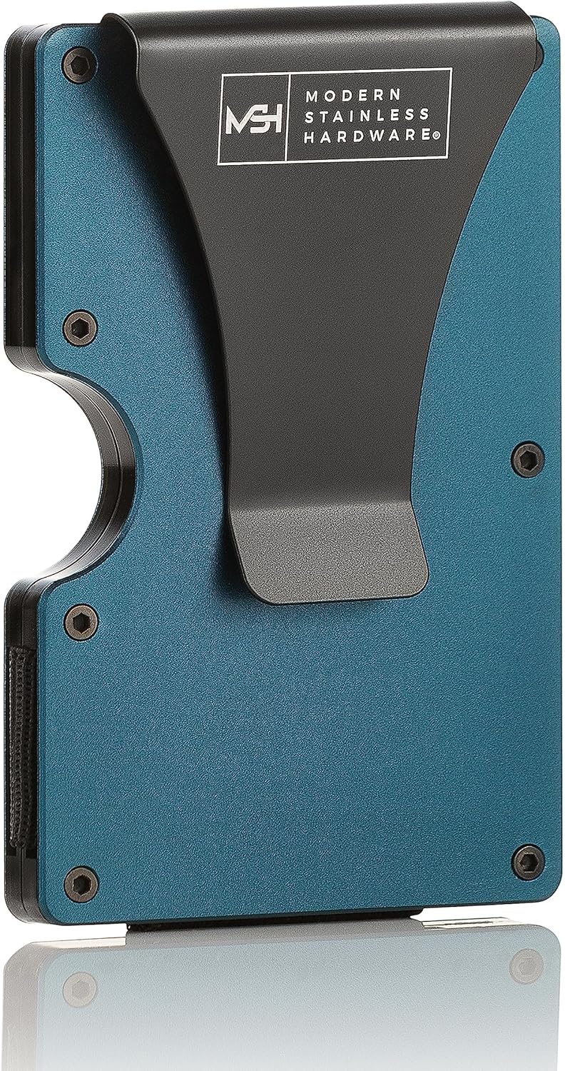 Amazon.com: MSH Modern Stainless Hardware Minimalist Wallet for Men ...