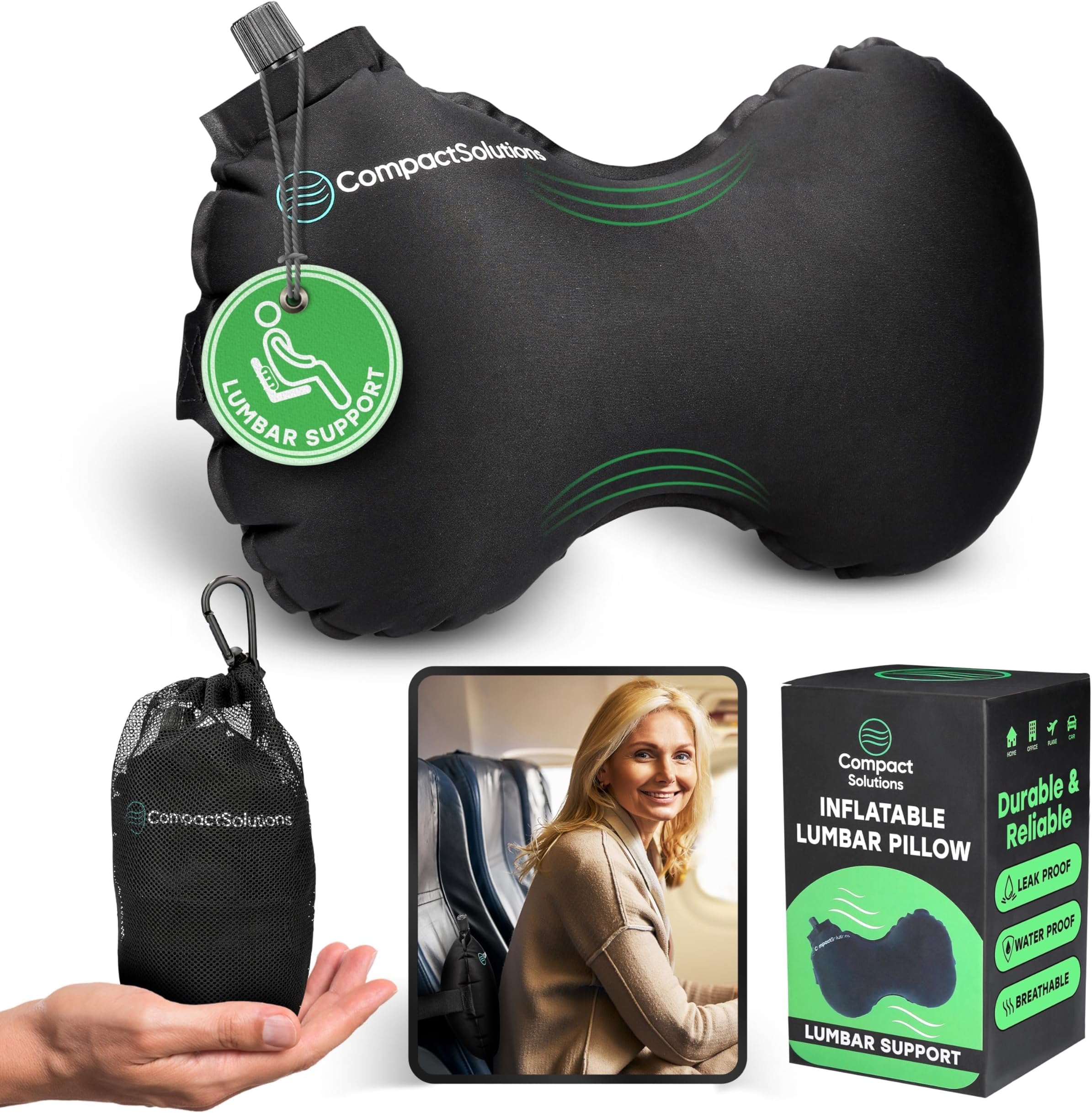 Amazon.com: AirComfy Inflatable Neck/Lumbar Pillow - Cervical Neck ...