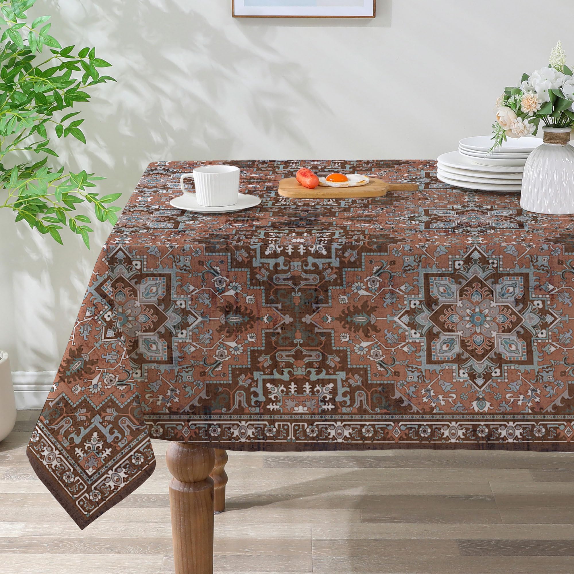 Amazon.com: Hafangry Mandala Bohemia Tablecloth Rectangle Colorful ...