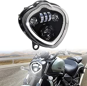 Amazon.com: VEISUTOR LED Headlights for Kawasaki Vulcan 650 15-25, Projector LED Headlamp Front ...