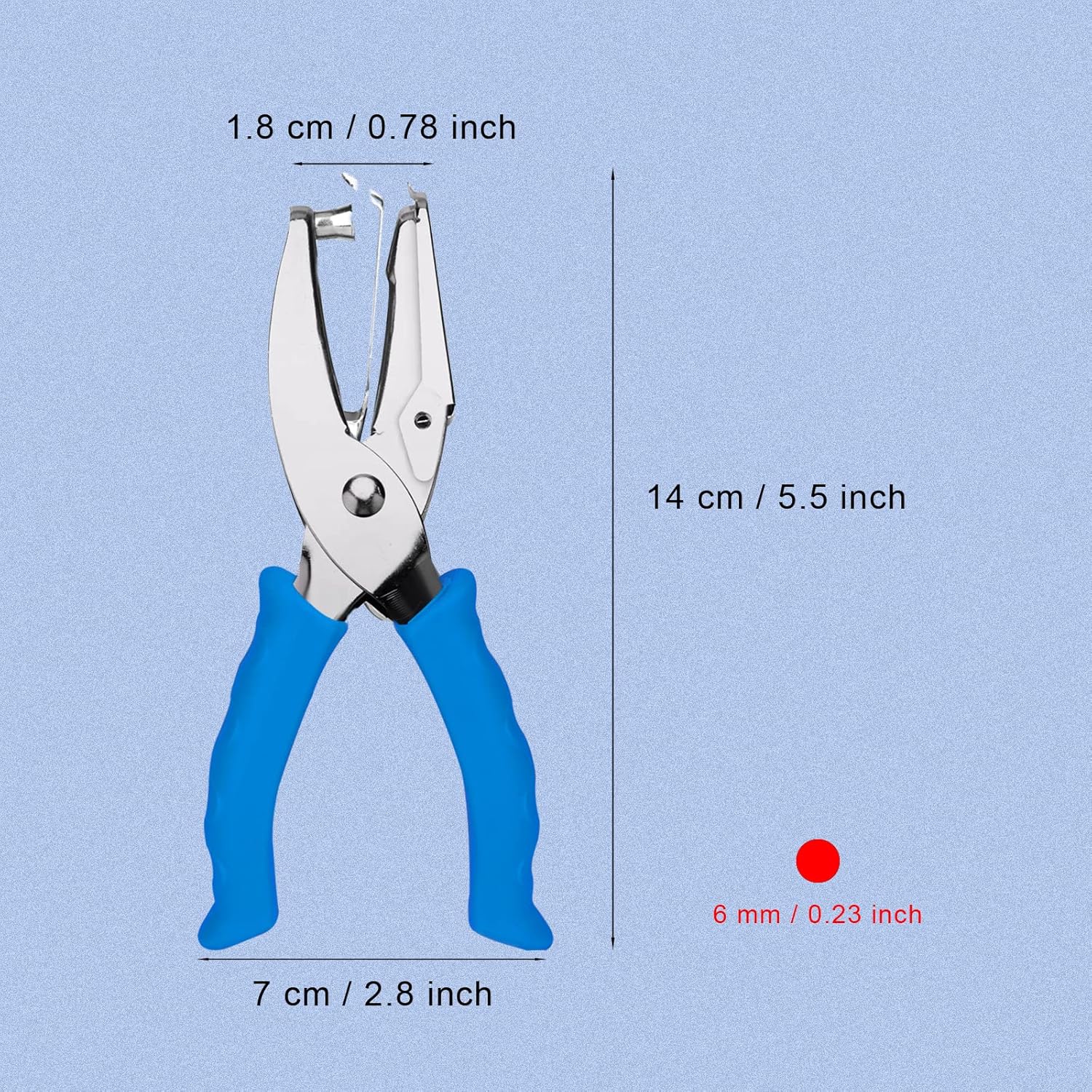 LUTER 6mm Hole Diameter Hole Puncher Single, Stainless Steel Handheld ...