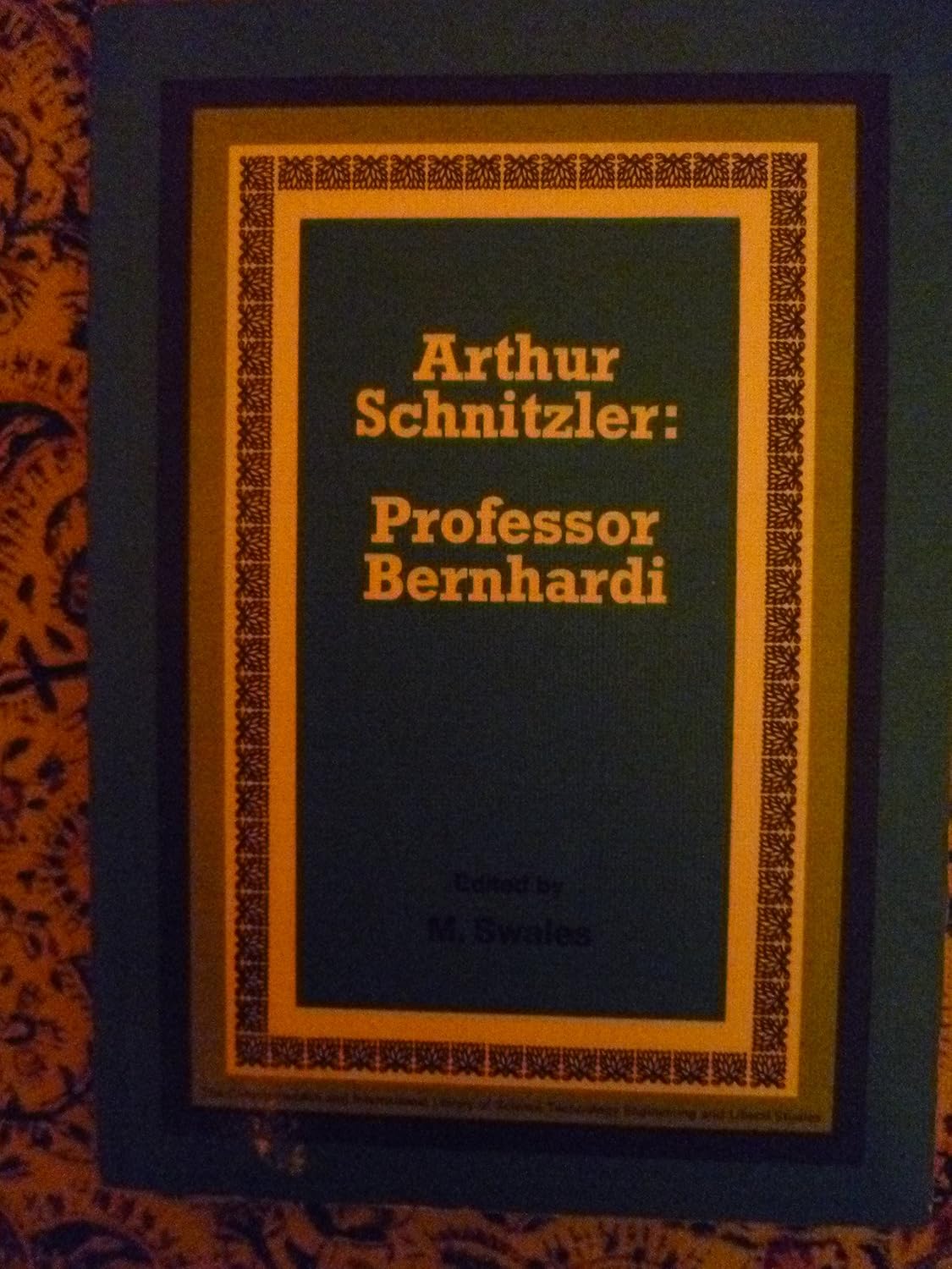 Arthur Schnitzler: Professor Bernhardi : Swales, Martin: Amazon.de: Books
