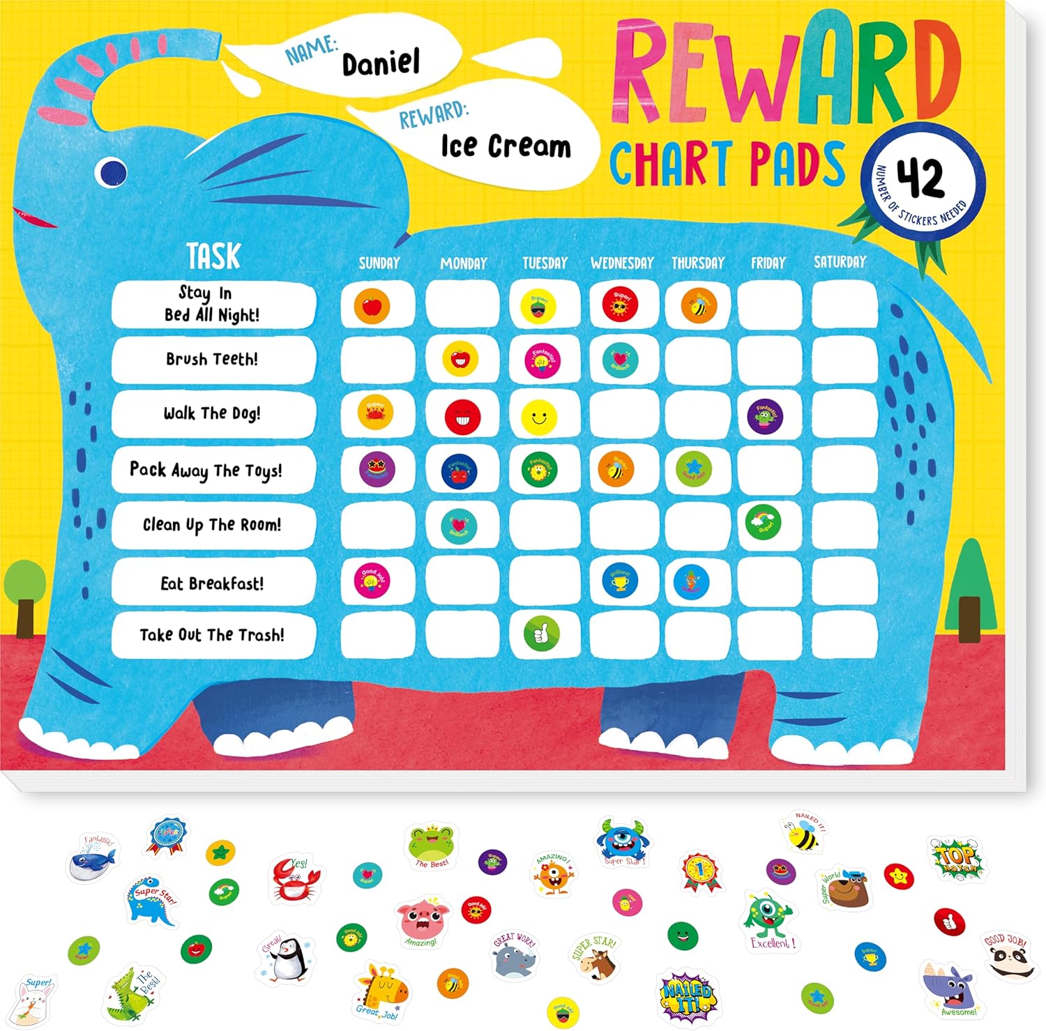 Amazon.com : Magnetic I Did It Reward Chart, Behavior Reward Chart ...
