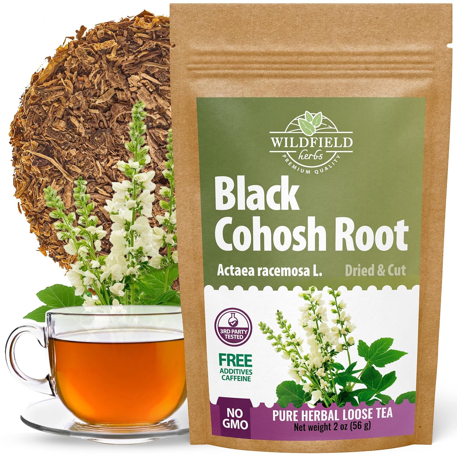 Amazon.com : 2 oz. Black Cohosh Tea Black Cohosh Root Herbal Tea ...