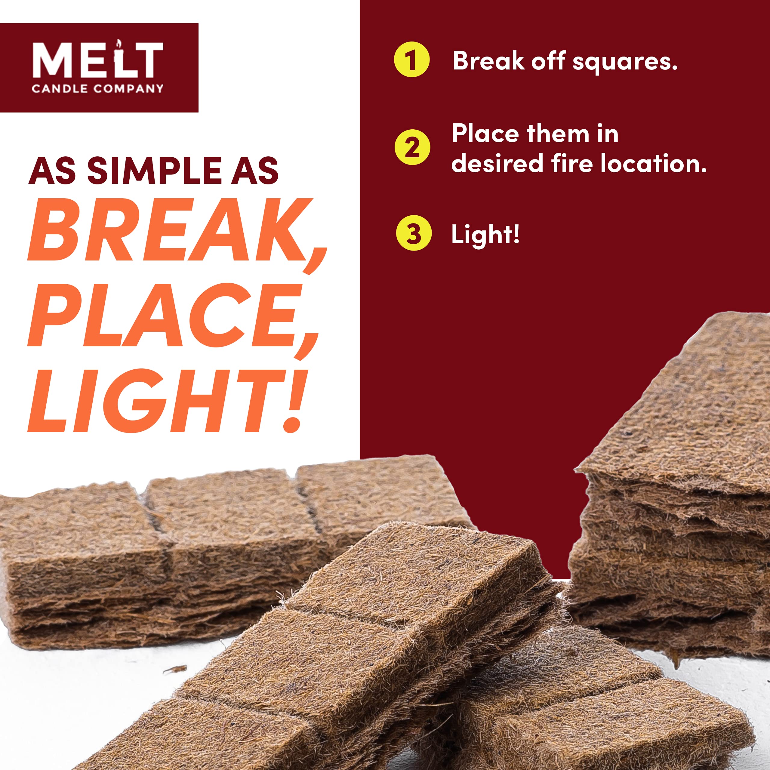 Snapklik.com : Fire Starter Squares 160 - Fire Starter Pack For Chimney