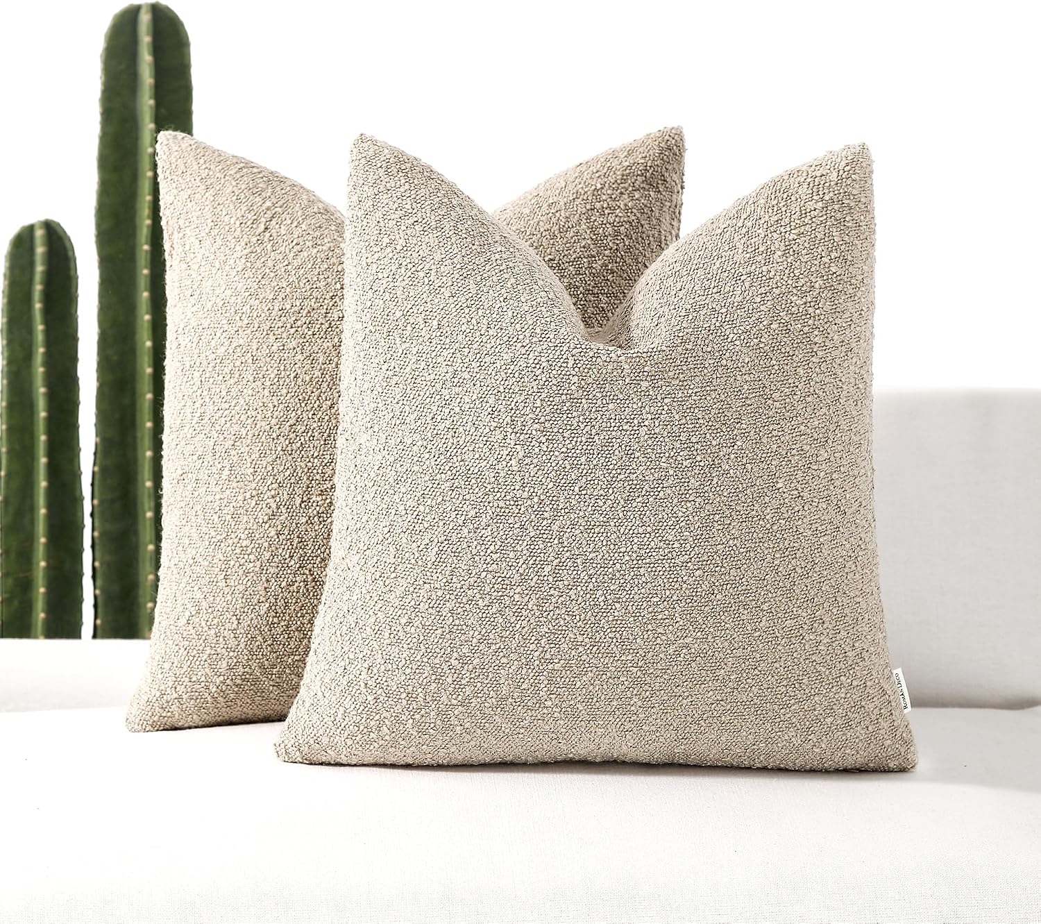 Amazon.com: ROMANDECO Boucle Decorative Throw Pillow Covers for Couch ...
