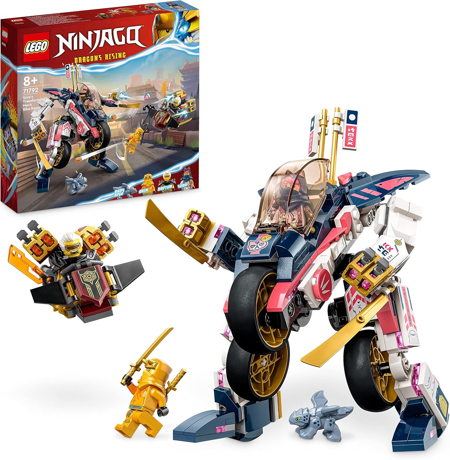 Amazon.com: LEGO Ninjago 71792 Sola's Mecha Bike Racer, Toy Blocks ...