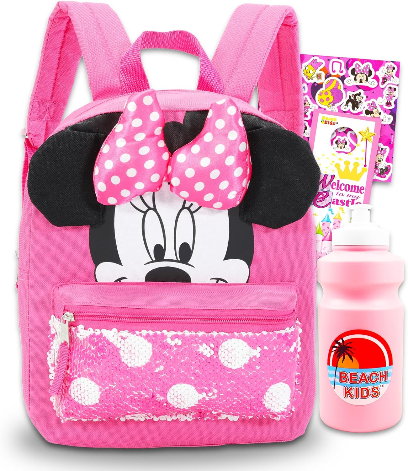 Amazon.com | Disney Minnie Mouse Backpack for Girls Bundle ~ Deluxe 12 ...