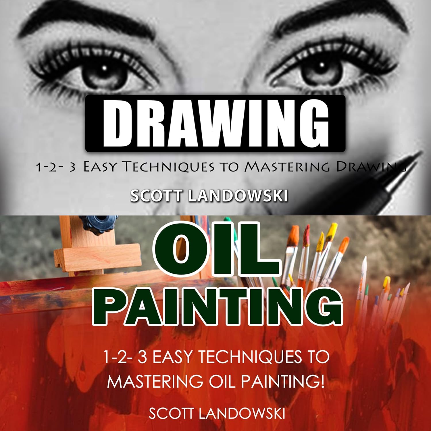 Amazon.co.jp: Drawing & Oil Painting: 1-2-3 Easy Techniques to ...
