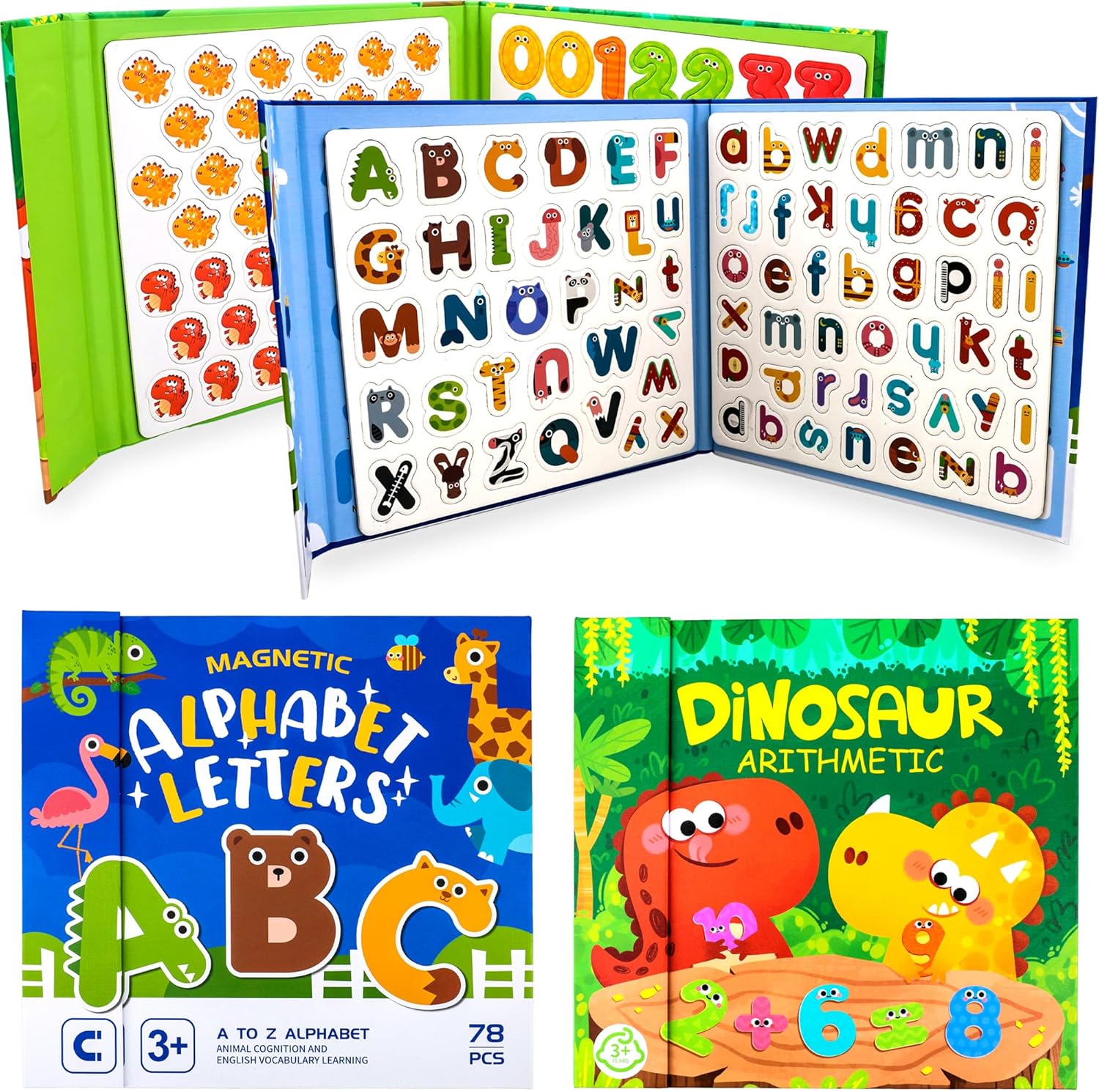 Amazon.com: 155 Pcs Magnetic Uppercase Letters and Numbers Include 26 ...