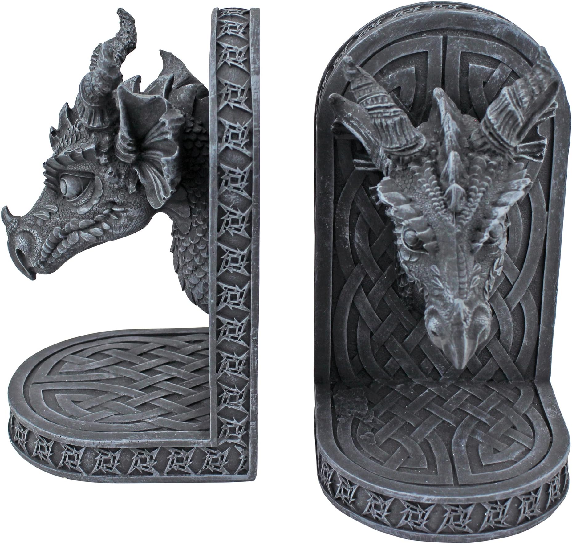 Amazon.com: Gothic Dragon Bookends Midieval Book Ends Evil Medieval ...