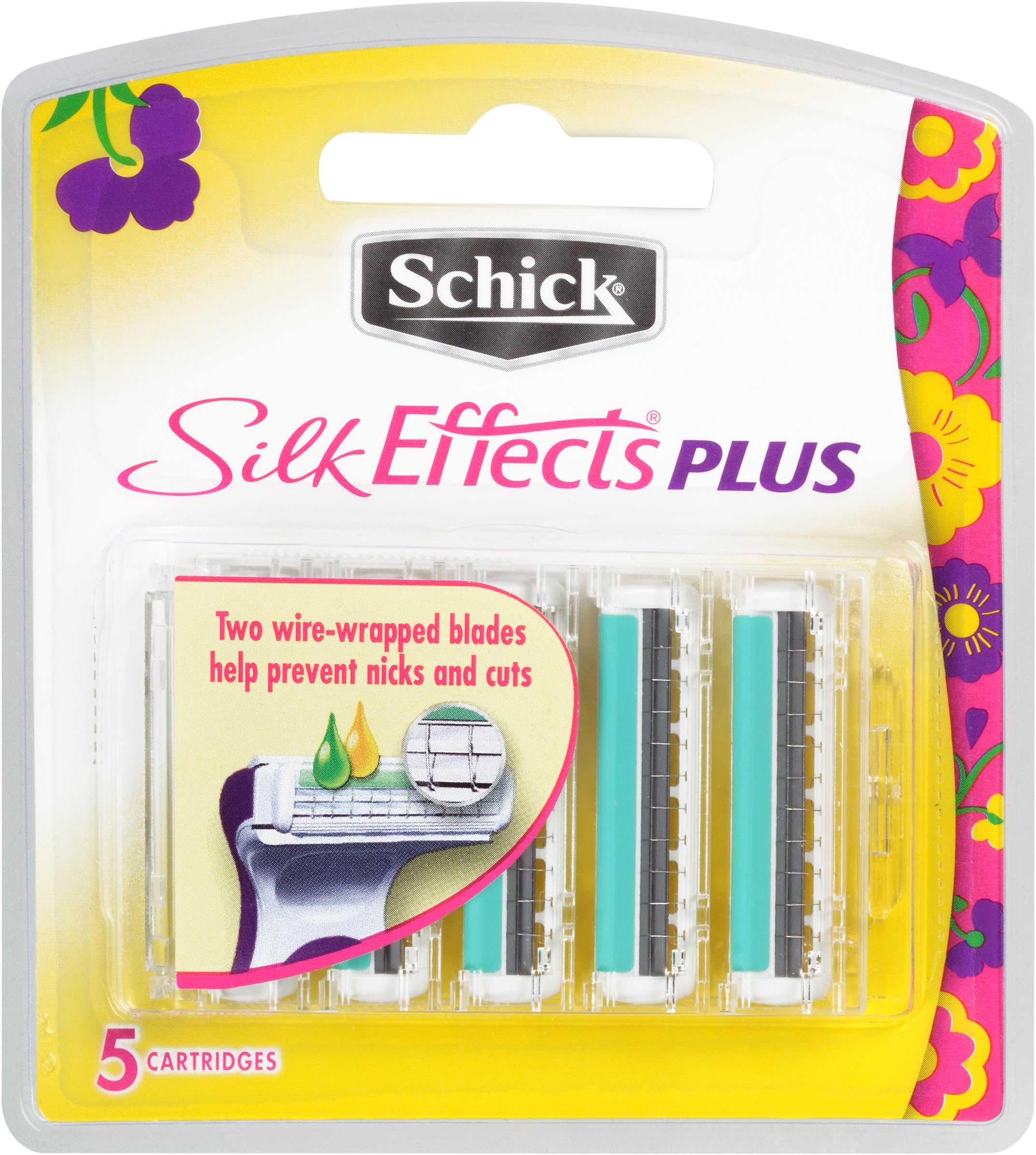 Amazon.com: Schick Silk Effects Plus Razor Refill, 5-Count (Pack of 2 ...