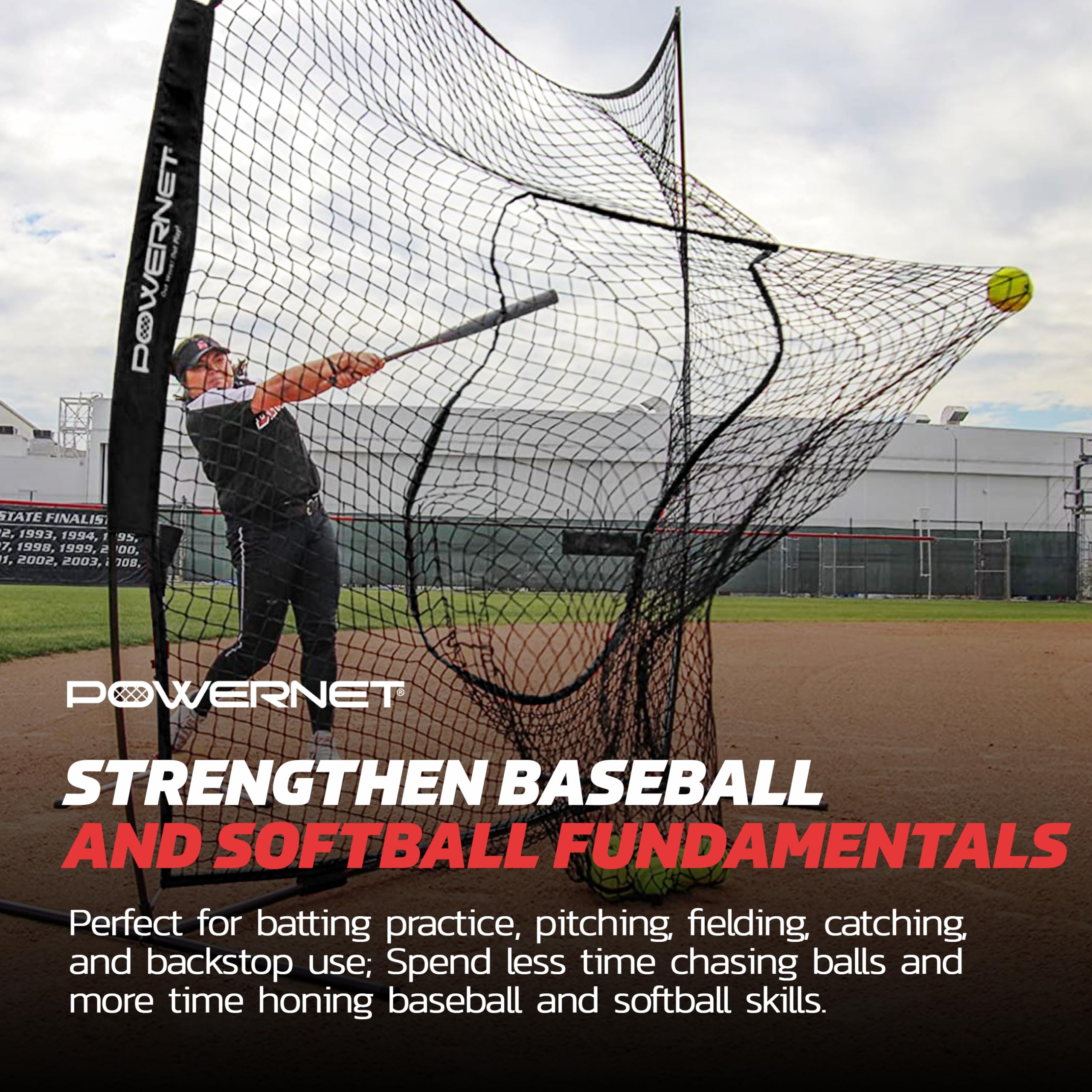 Snapklik.com : PowerNet 8x8 FT Baseball Net, Portable Outdoor Softball ...