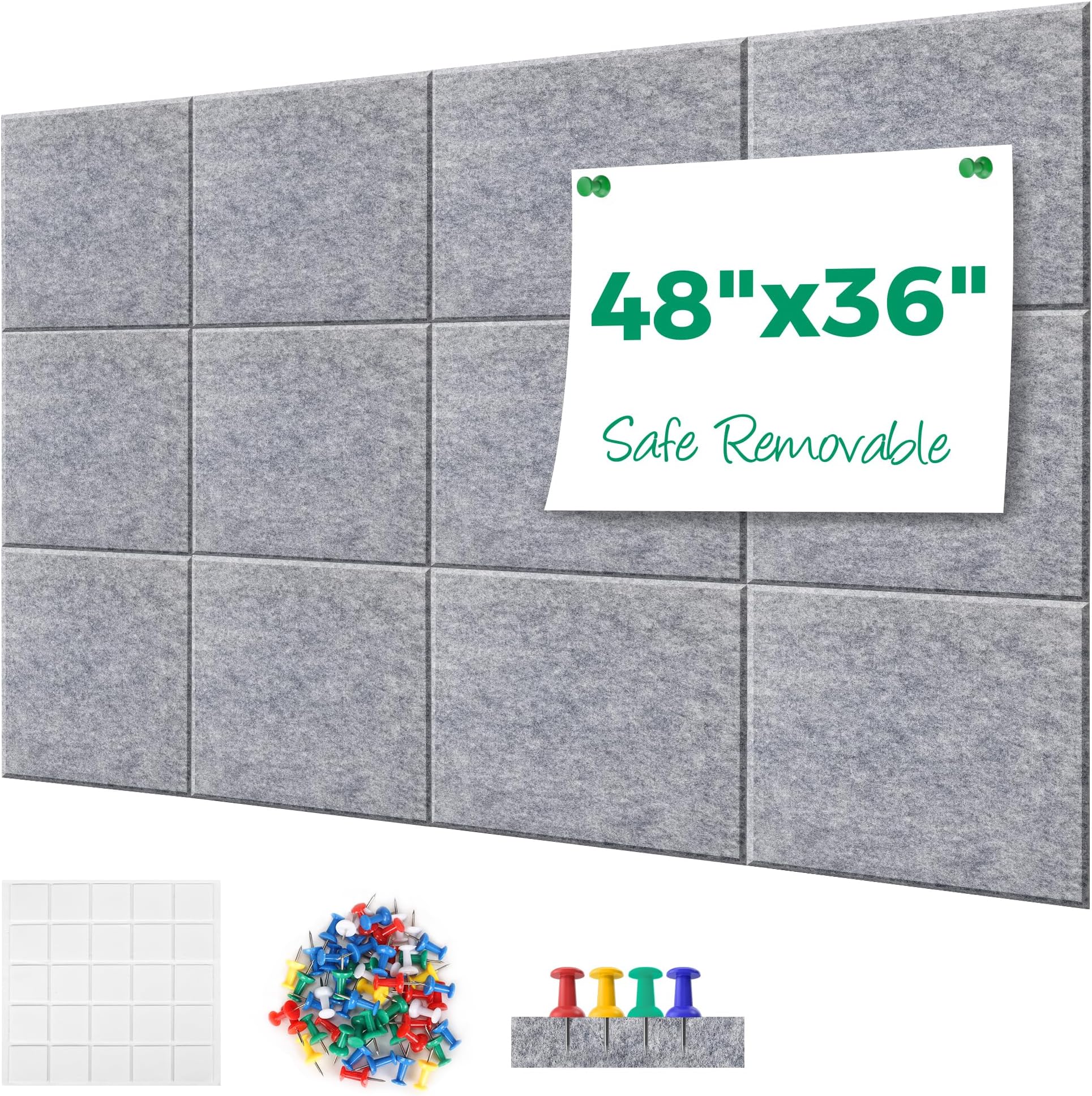 Amazon.com : Large Corkboard Alternative - 11.8"x11.8"x0.35" 12 Pack ...