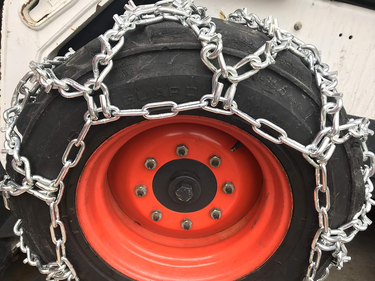 Amazon.com: TireChain.com 12-16.5, 12 16.5 V-Bar Duo Grip Tractor Tire ...