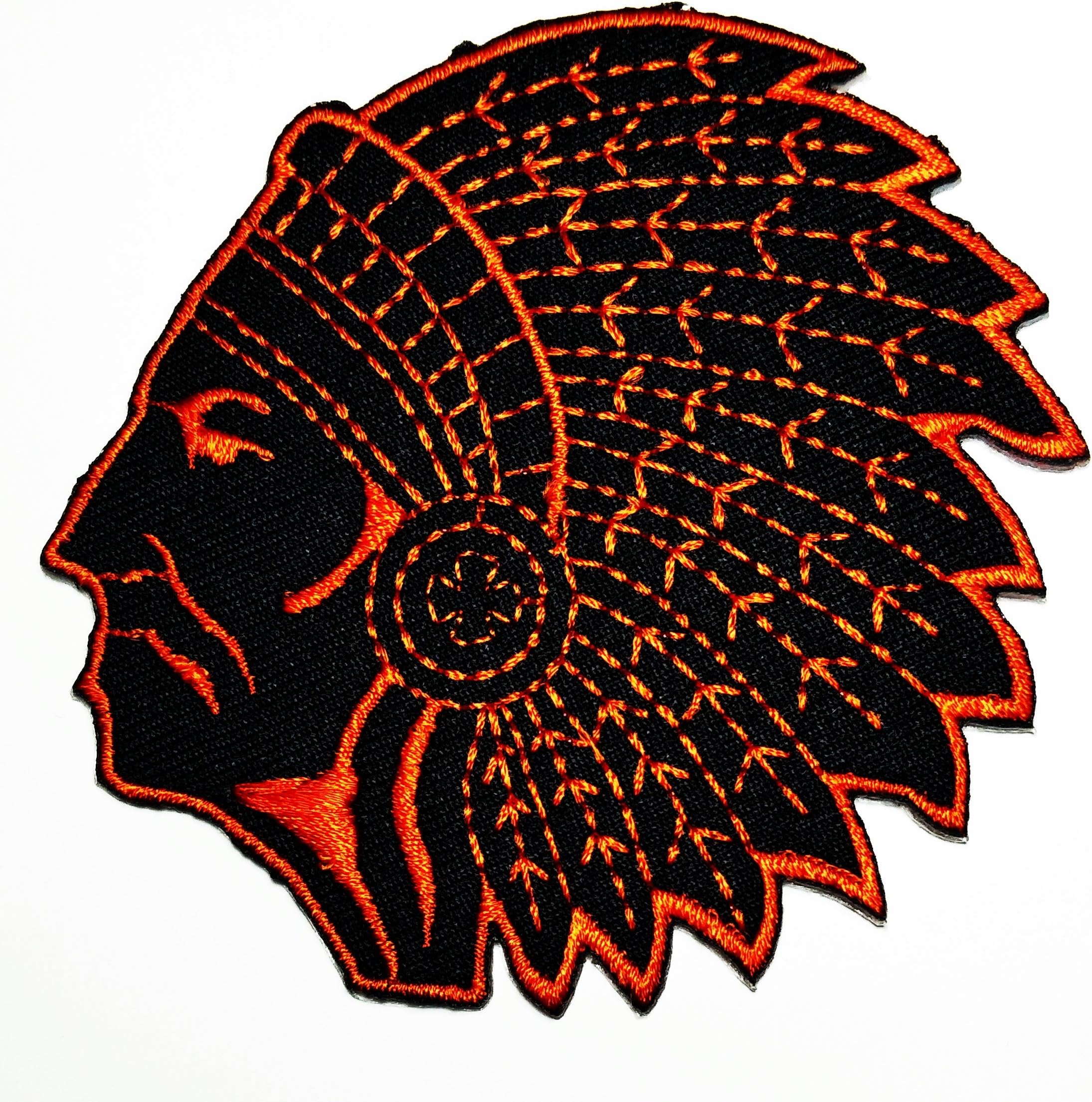 Amazon.com: Maroon and White Indians Arrow Spear Embroidered Iron on Patch