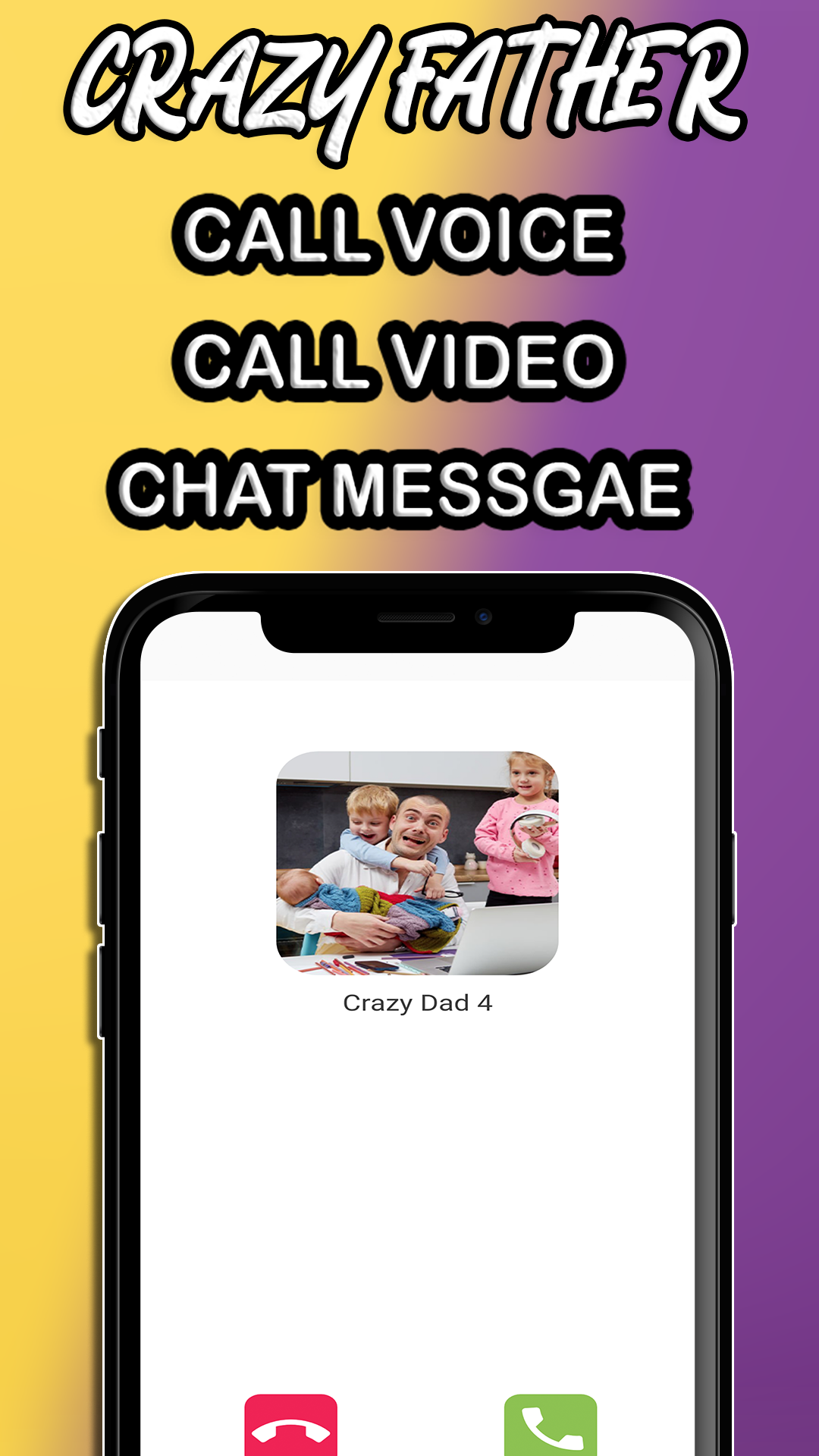 Fake call with Crazy Dad - Fake Voice game Calls & Fake Chat Simulation ...
