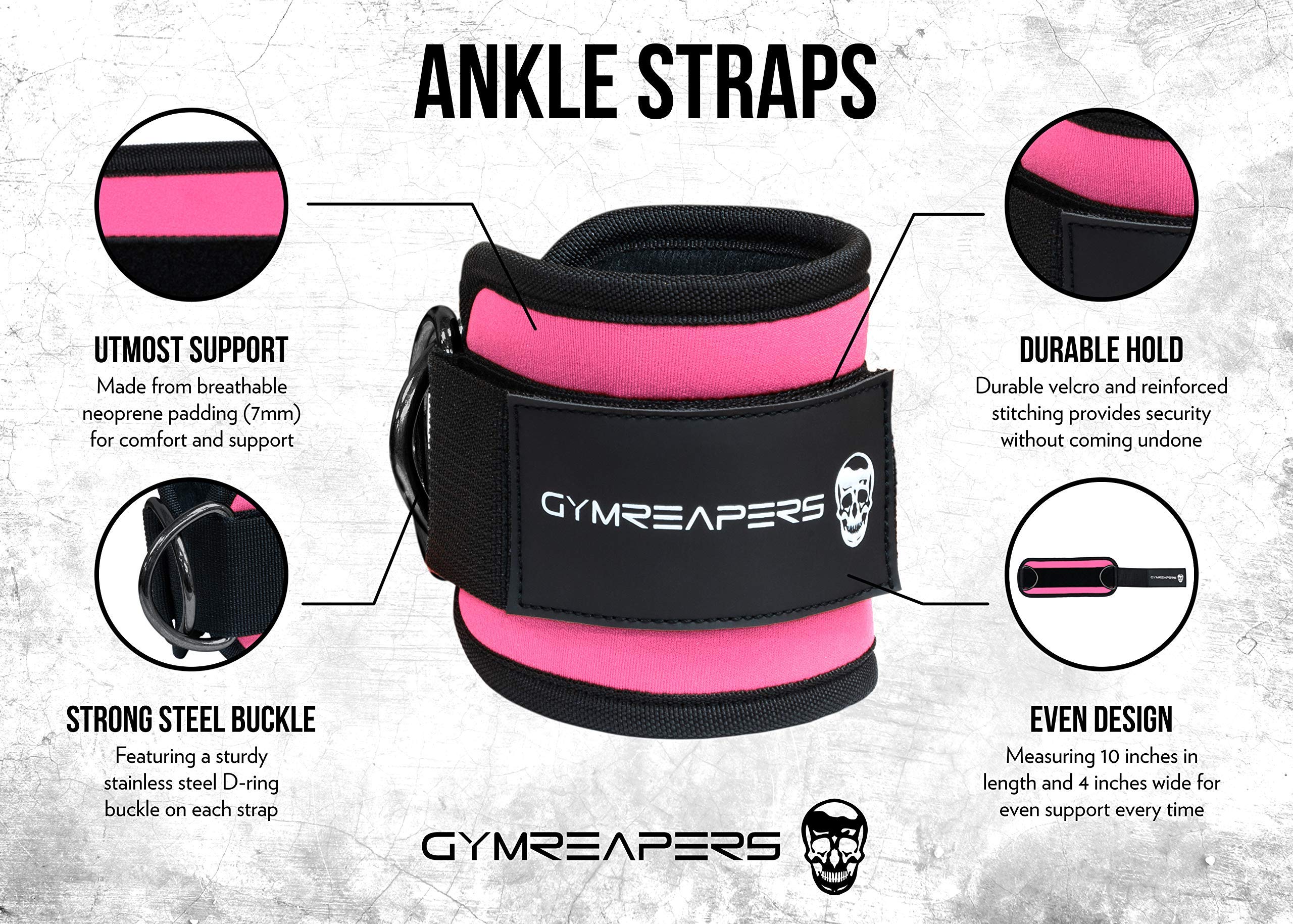 Snapklik.com : Gymreapers Ankle Straps (Pair) For Cable Machine ...
