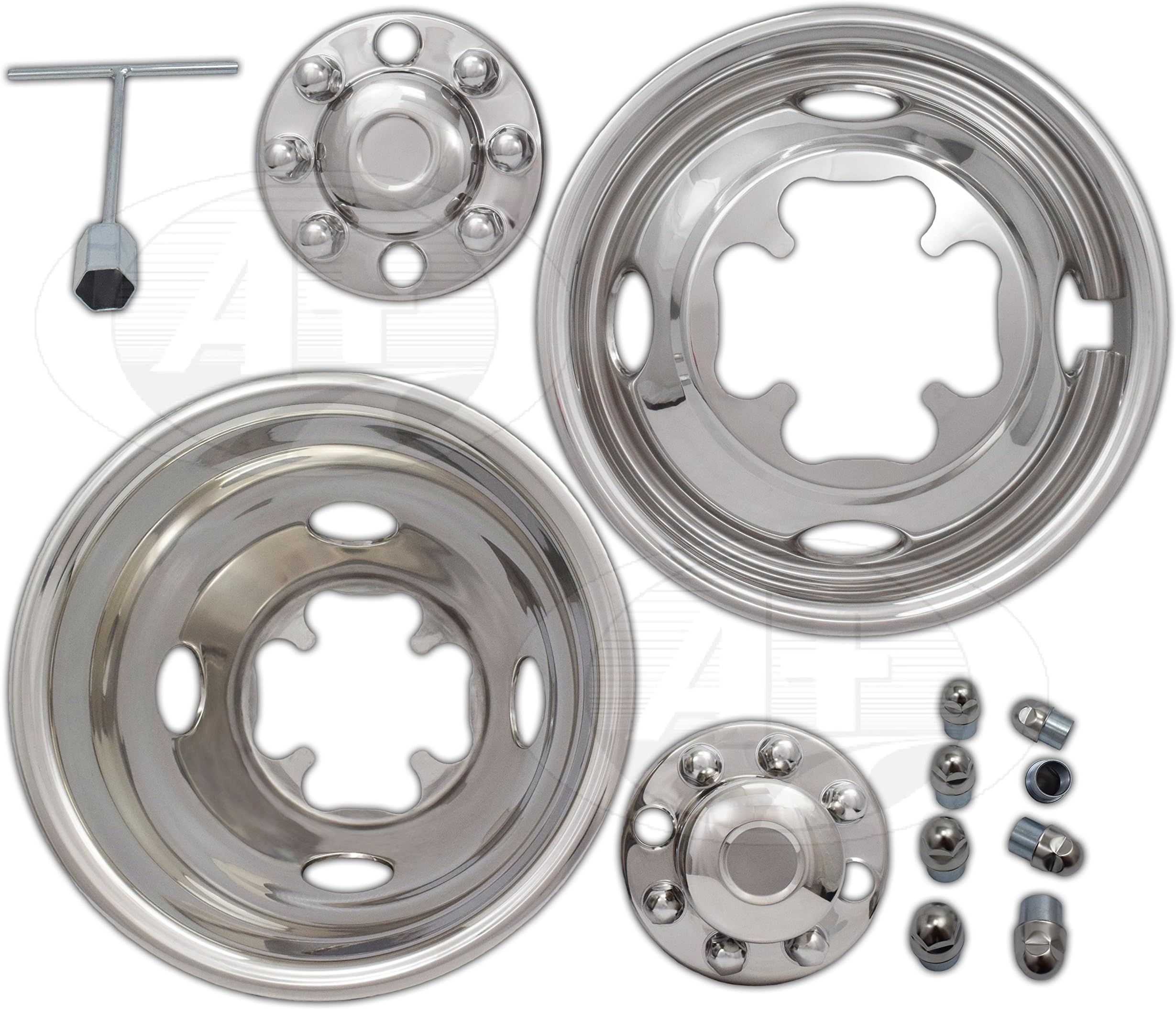 Amazon.com: XIUHUA 17 Inch 8 Lugs 5 Hand Holes Stainless Steel Wheel ...