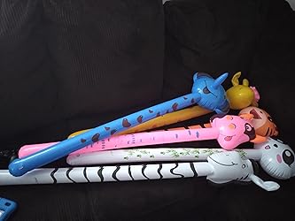 Amazon.com: 6pcs Inflatables Toys Animals Stick with Sound Jungle ...