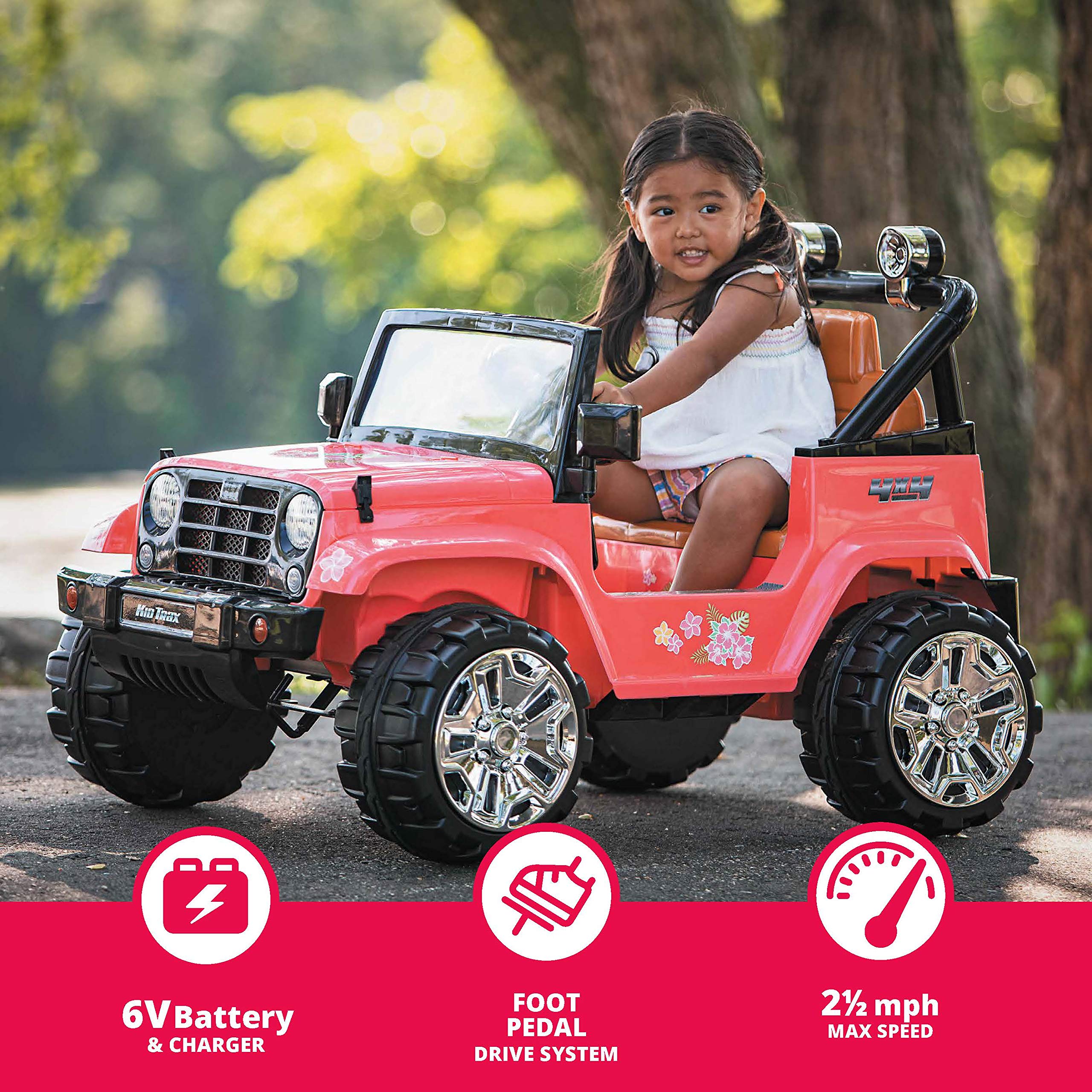 Buy Kid Trax Beach Cuiser 4X4 Child Ride On Car, 3-5 Years Old, Max ...