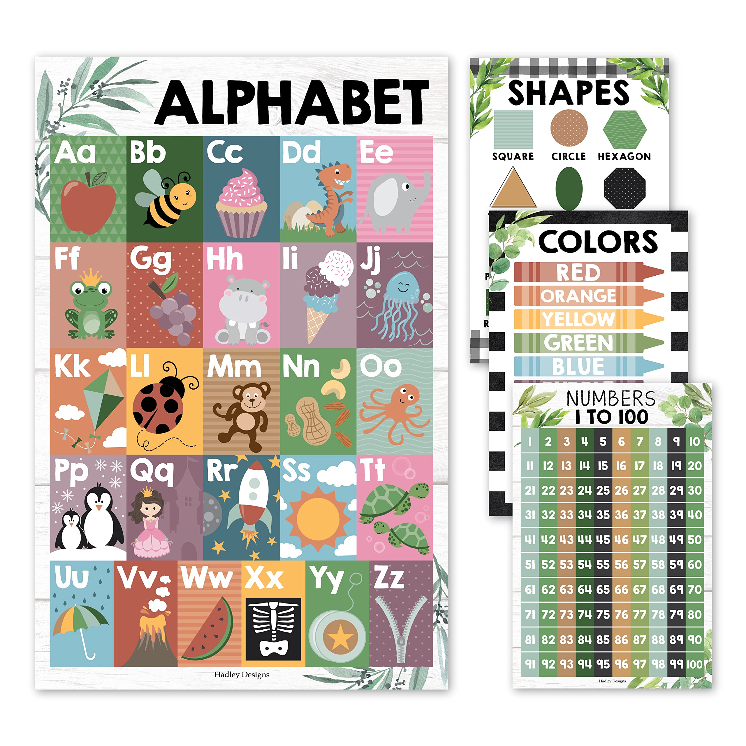 Amazon.com : Hadley Designs 4 Farmhouse Pre K & Kindergarten Homeschool ...