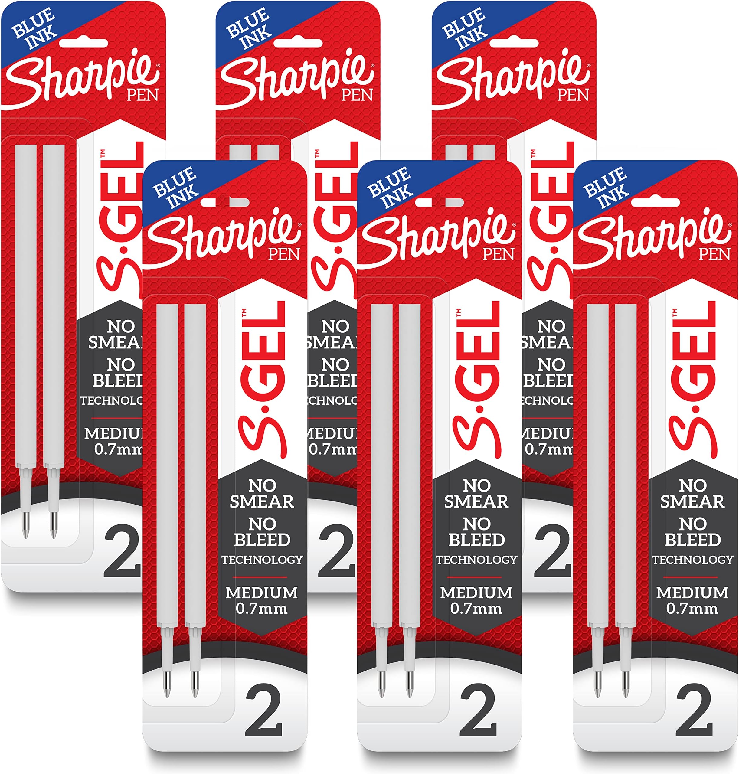 Amazon.com : Sharpie S-Gel Gel-Ink Pen Refill, 0.7mm Medium Point, Blue ...