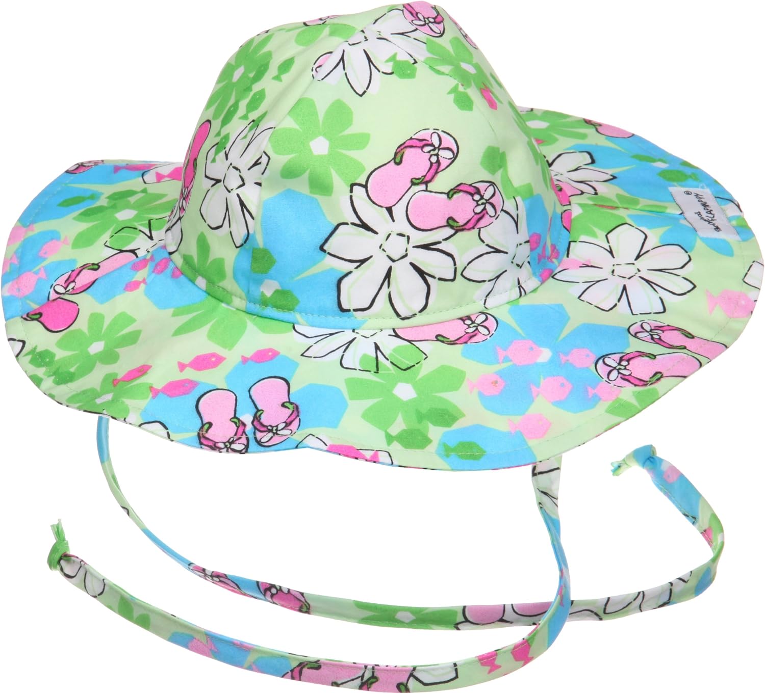 Amazon.com: Flap Happy Infant Floppy Hat, Flip Flop Floral, Small ...