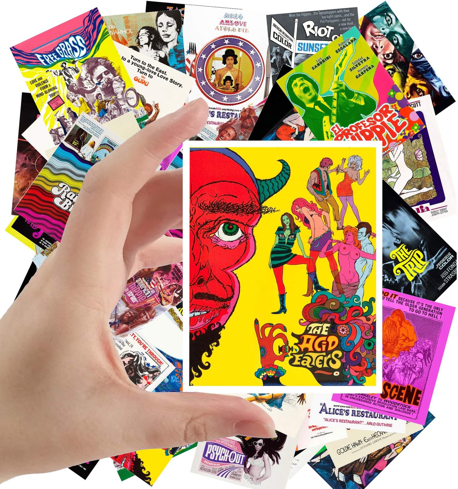 Amazon.com: Large Stickers (24 pcs 2.5"x3.5") Vintage Horror Slasher ...