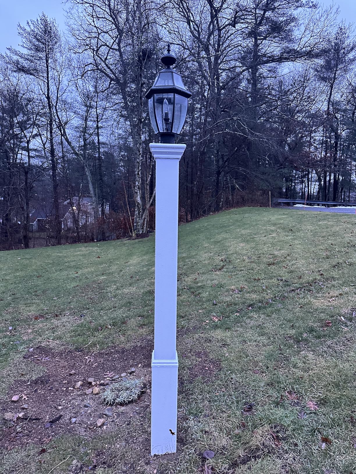 Amazon.com : Madison 5"x5" Vinyl Lamp Post, White : Landscape Torch ...