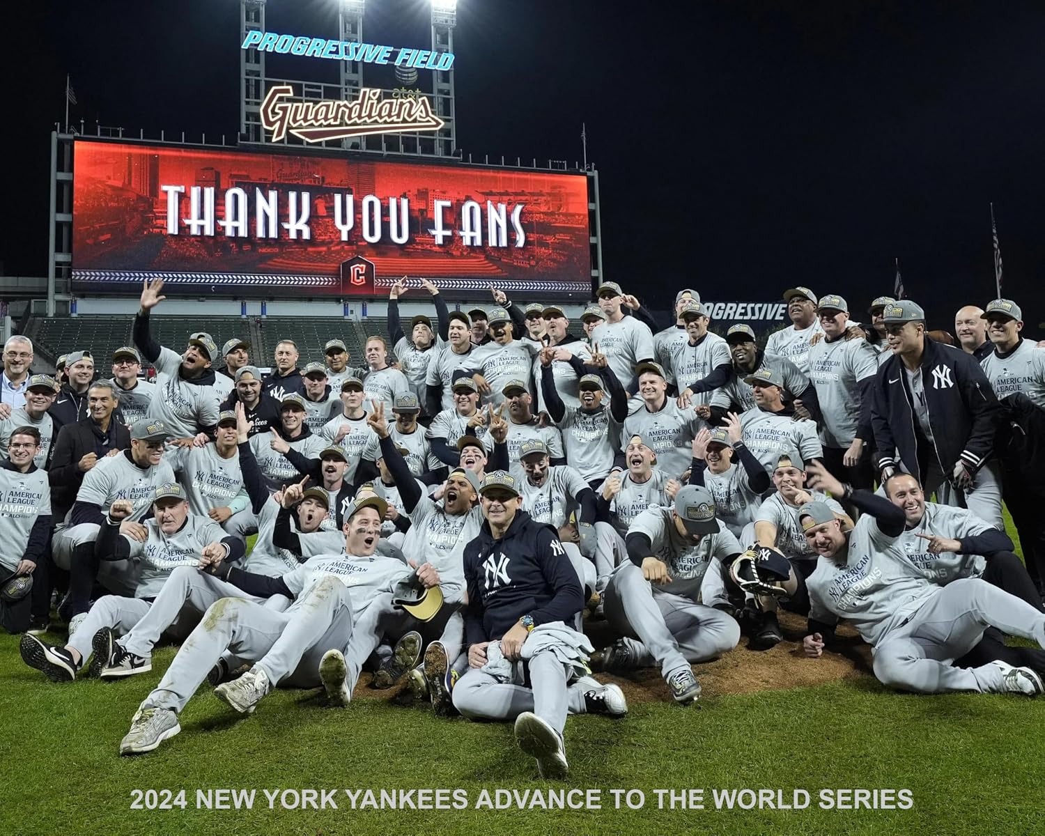 Amazon.com: SPORTSPHOTOSUSA 2024 New York Yankees Celebrate Advancing ...