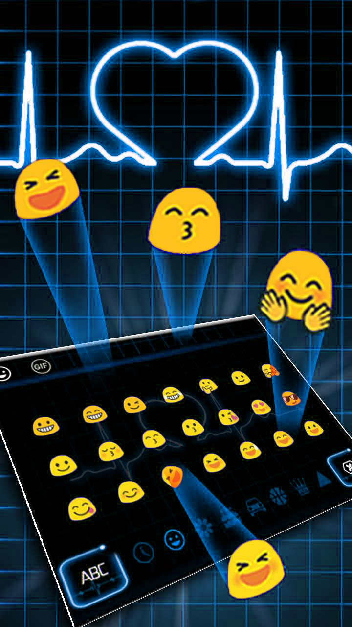 Blue Neon Heartbeat Keyboard - App on Amazon Appstore