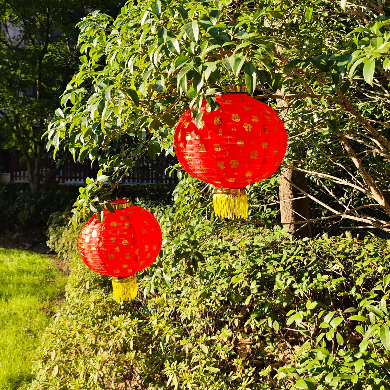 Amazon.com: KYMY 2025 Asian New Year Red Lanterns 14", 2pcs Spring ...