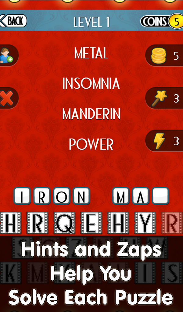 Just Four Words - Movie Edition Word Game - App on Amazon Appstore