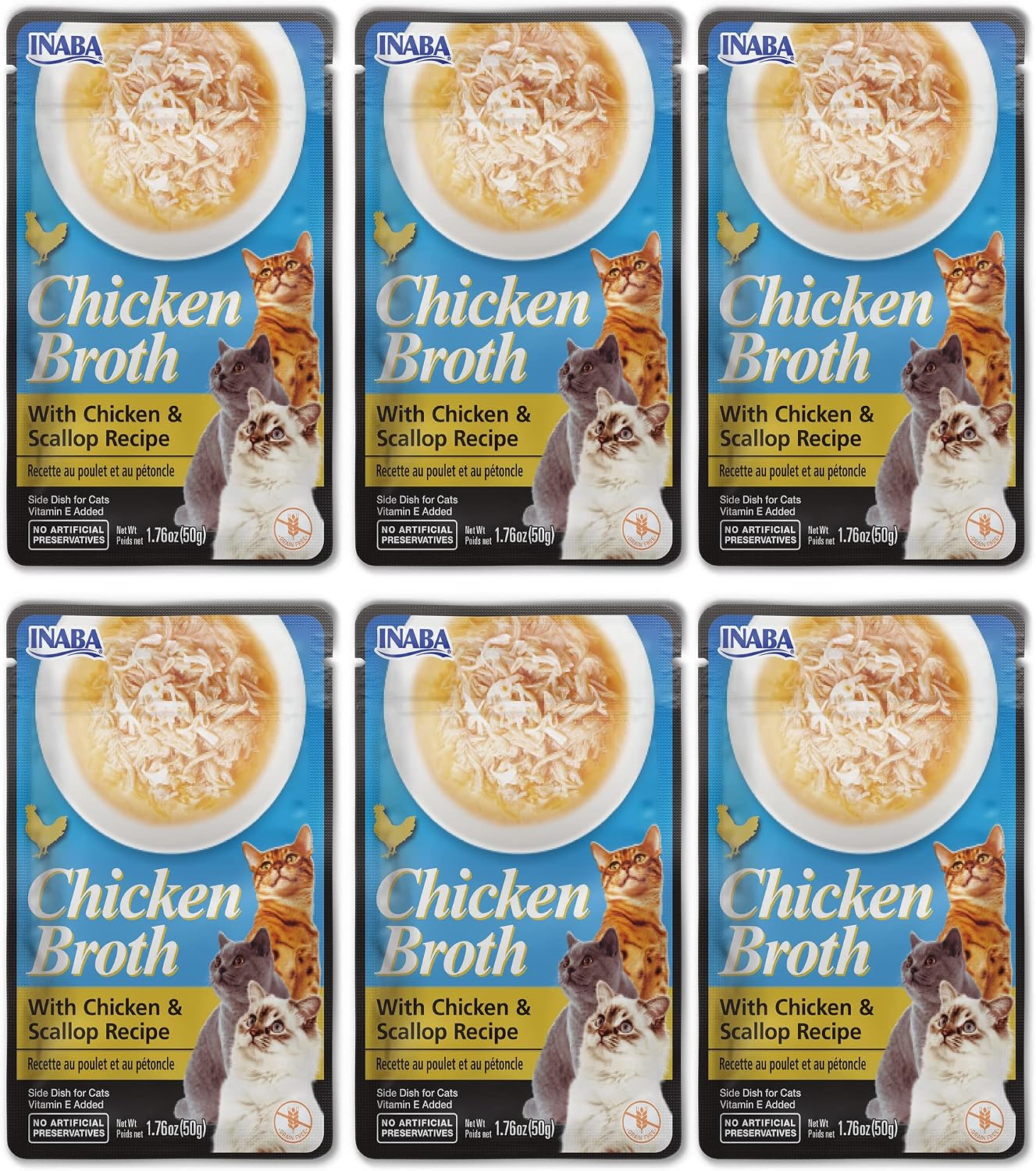 Amazon.com : INABA Grain-Free Chicken Broth Side Dish/Complement/Topper ...