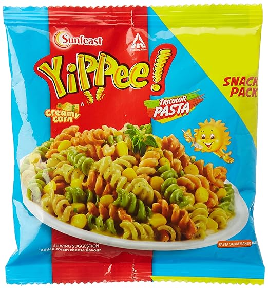 Sunfeast YiPPee! Tricolor Pasta | Cheesy and Soft Suji, Rawa Pasta ...