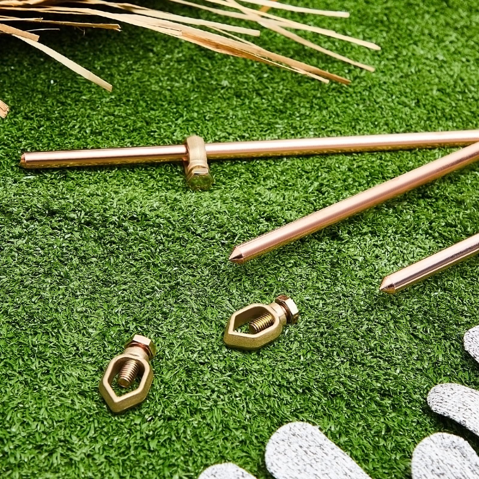 Snapklik.com : Gisafai 3 Pcs Grounding Rod 4 Ft Portable Electrical ...