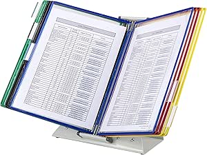 Tarifold Desktop Reference System with 10 Display Pockets, Assorted ...