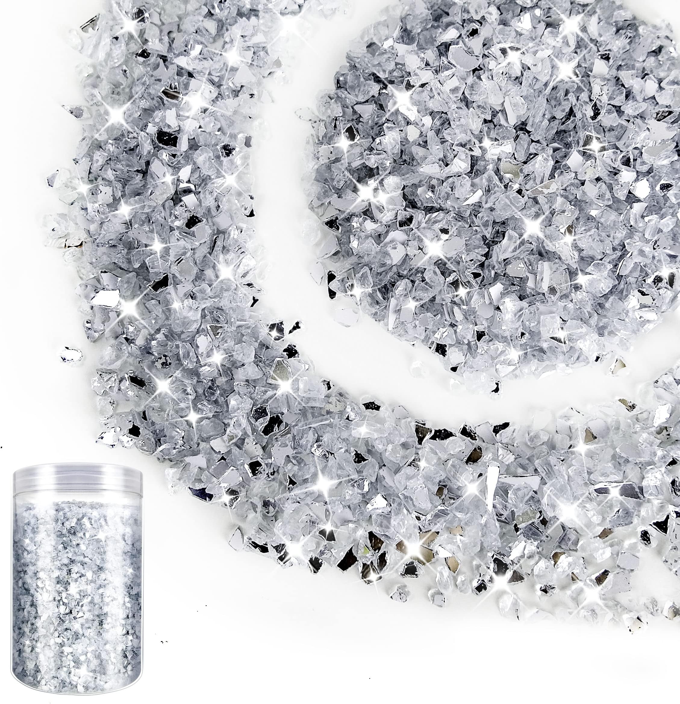 Amazon.com: 36 Pack Crushed Glass Glitter, Broken Crushed Glass Pieces ...