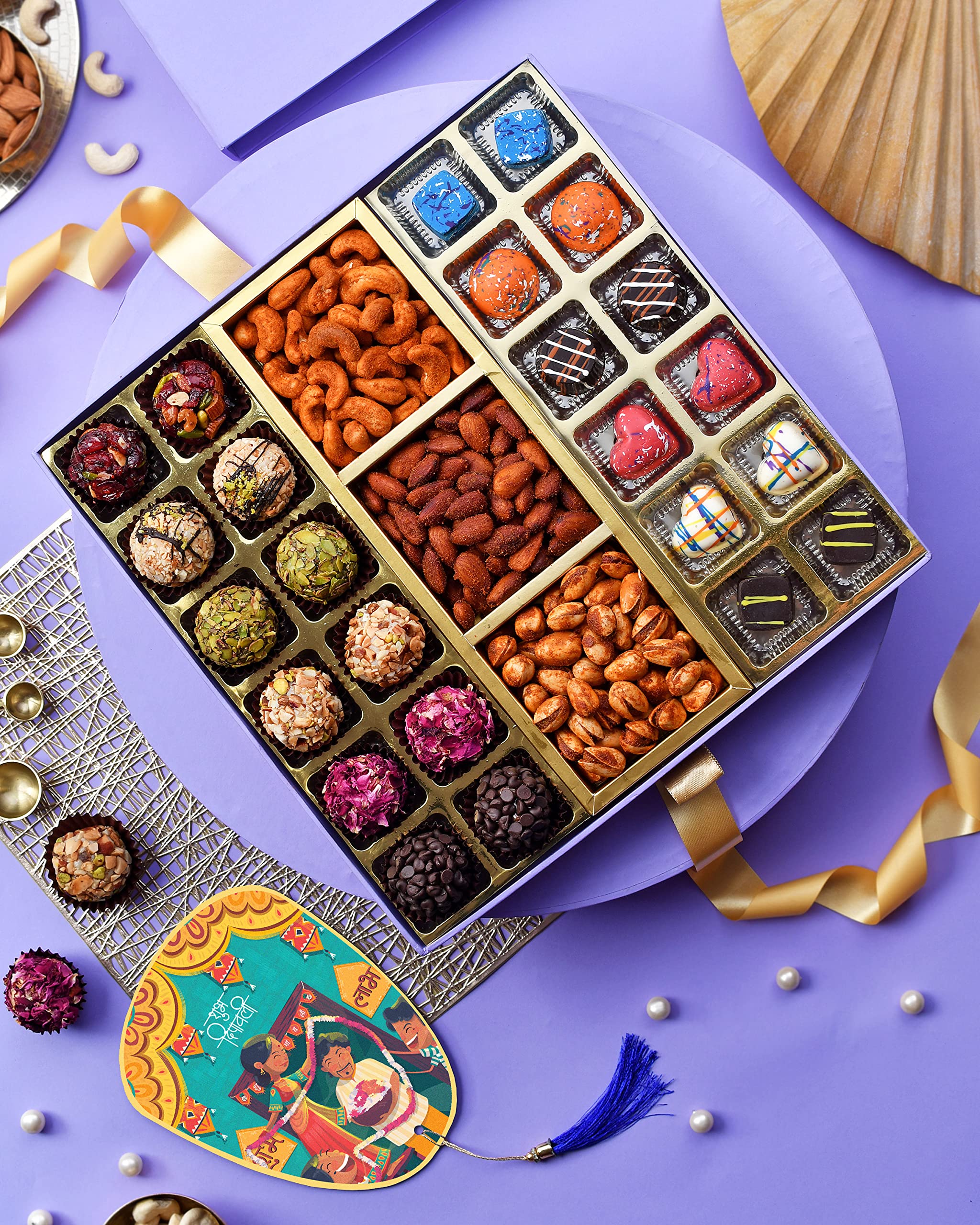 Buy Chocolates Gift Pack Roasted Dry Fruit Gift Pack Diwali Gift Hamper ...