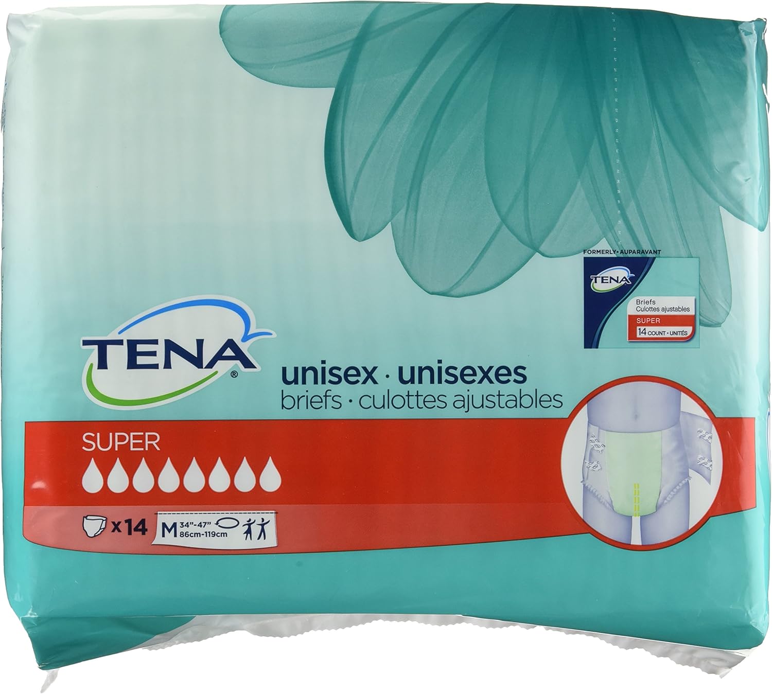 Amazon.com: TENA Incontinence Briefs, Super, Medium 14 ea : Health ...