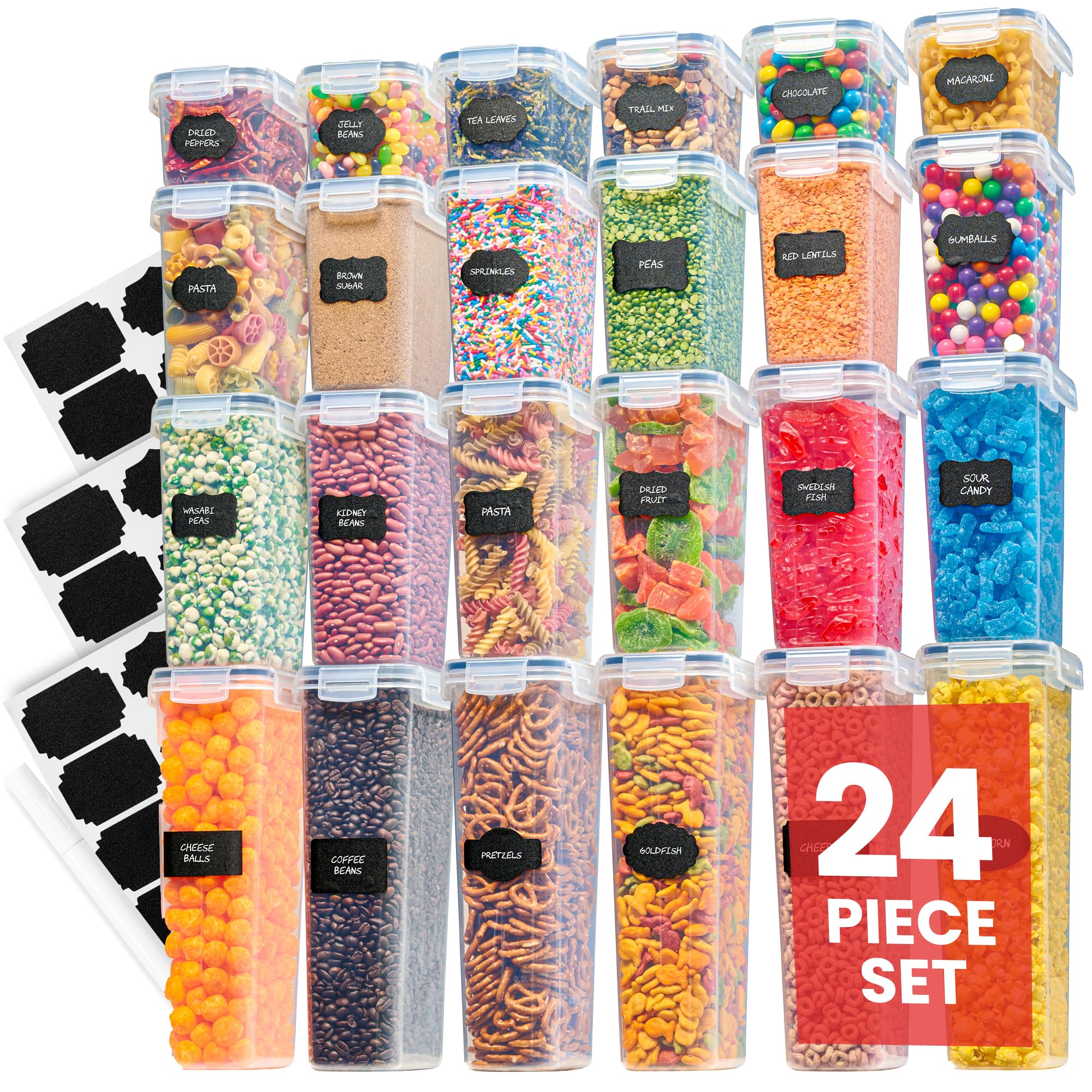 Amazon.com: Airtight Food Storage Containers Set - 24 Pcs Air Tight ...