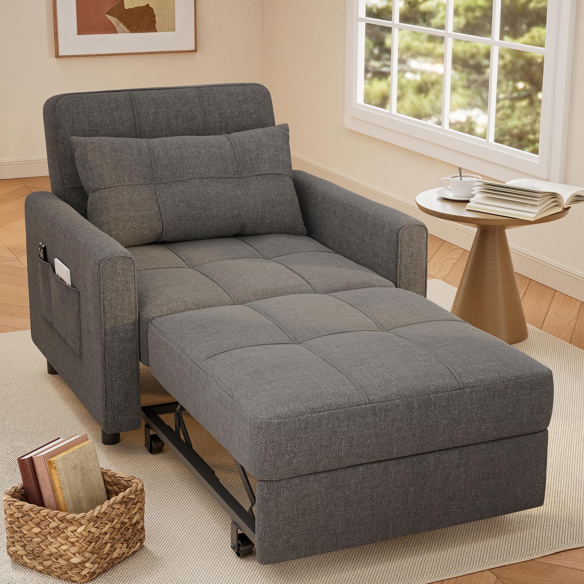 Amazon.com: Gizoon Sofa Bed Chair 3 in 1 Convertible, Pullout Single ...