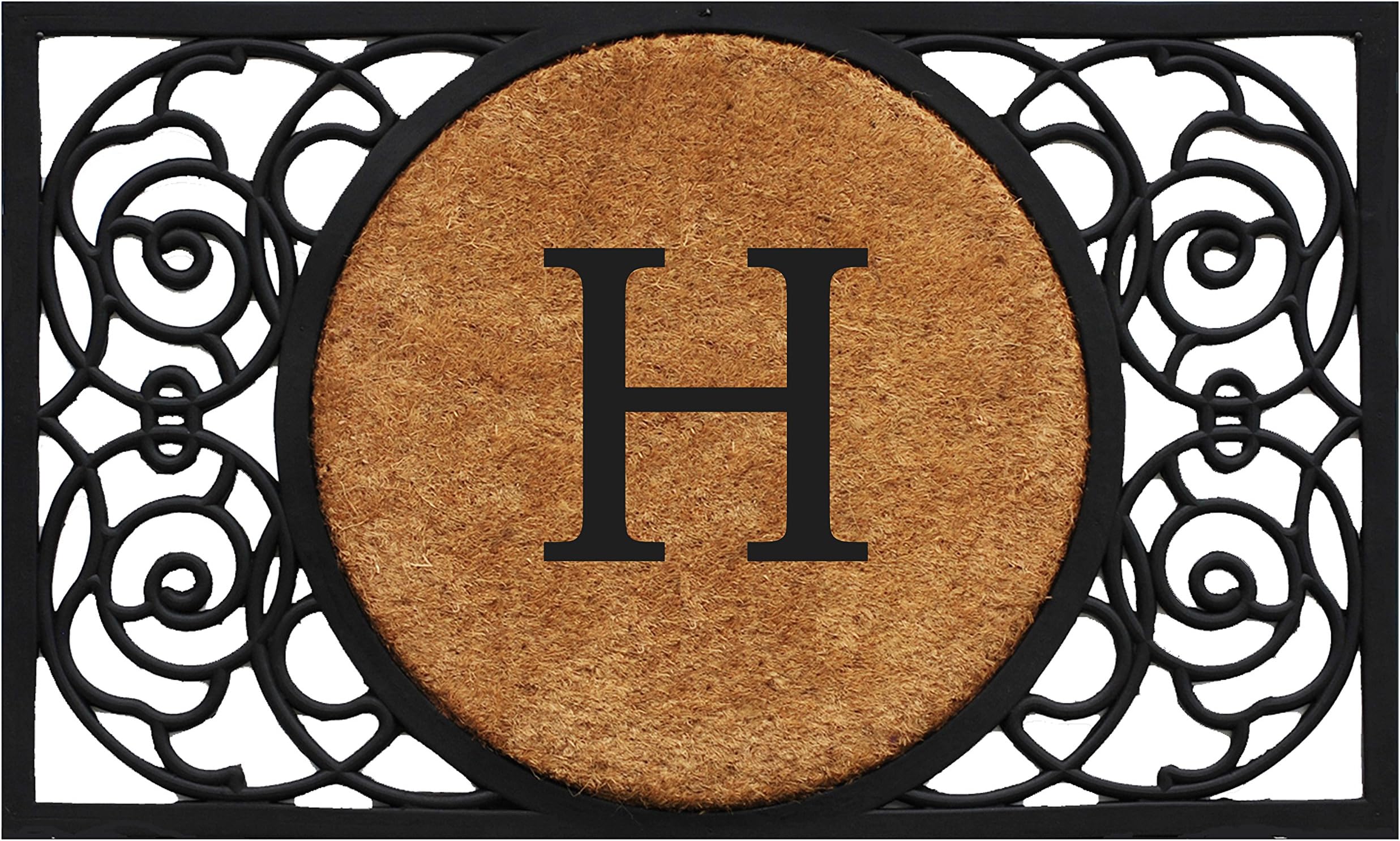 Amazon.com : Calloway Mills 180041925H Monogram Insert Doormat 19" x 25 ...